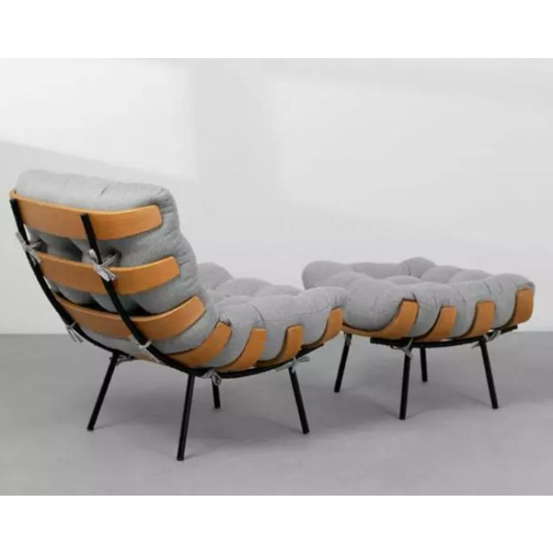 Poltrona Costela com Puff - Design & Mais