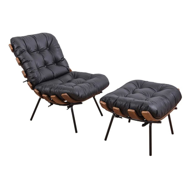 Poltrona Costela com Puff - Design & Mais