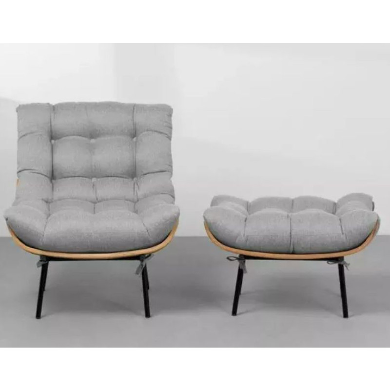 Poltrona Costela com Puff - Design & Mais